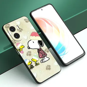 Cute kawaii S-Snoopy Cartoon Cover Black Phone Case For Honor X5 Plus ...