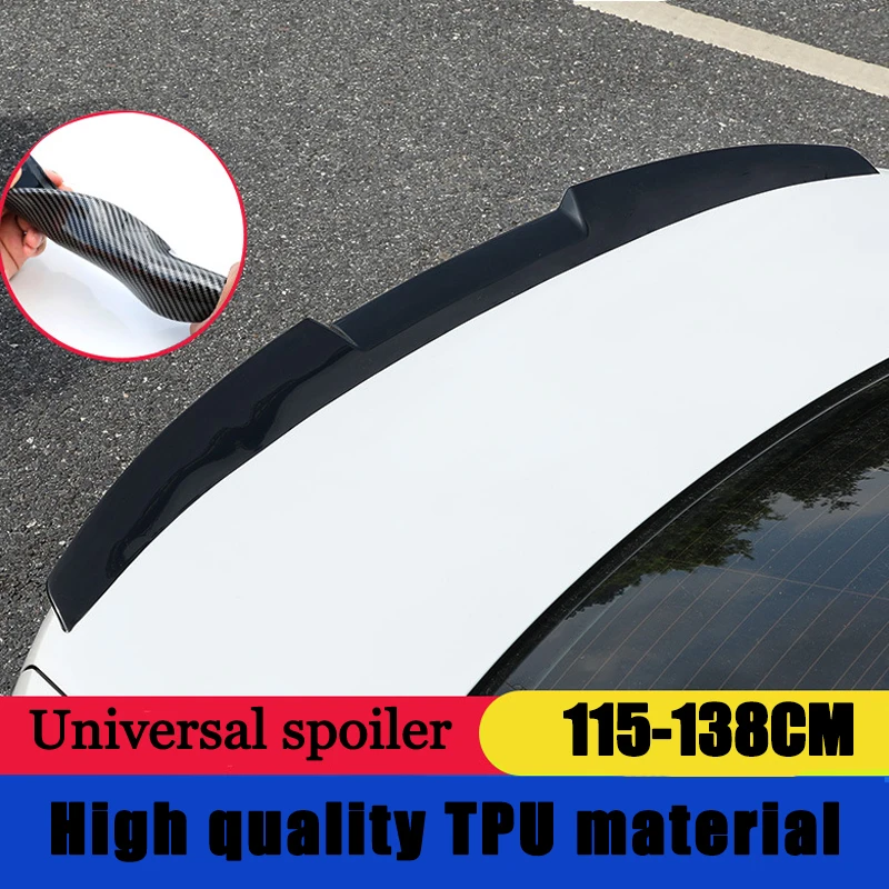 Universal Car Spoiler Car Free Perforated Top Center Wing Trunk Spoiler ...