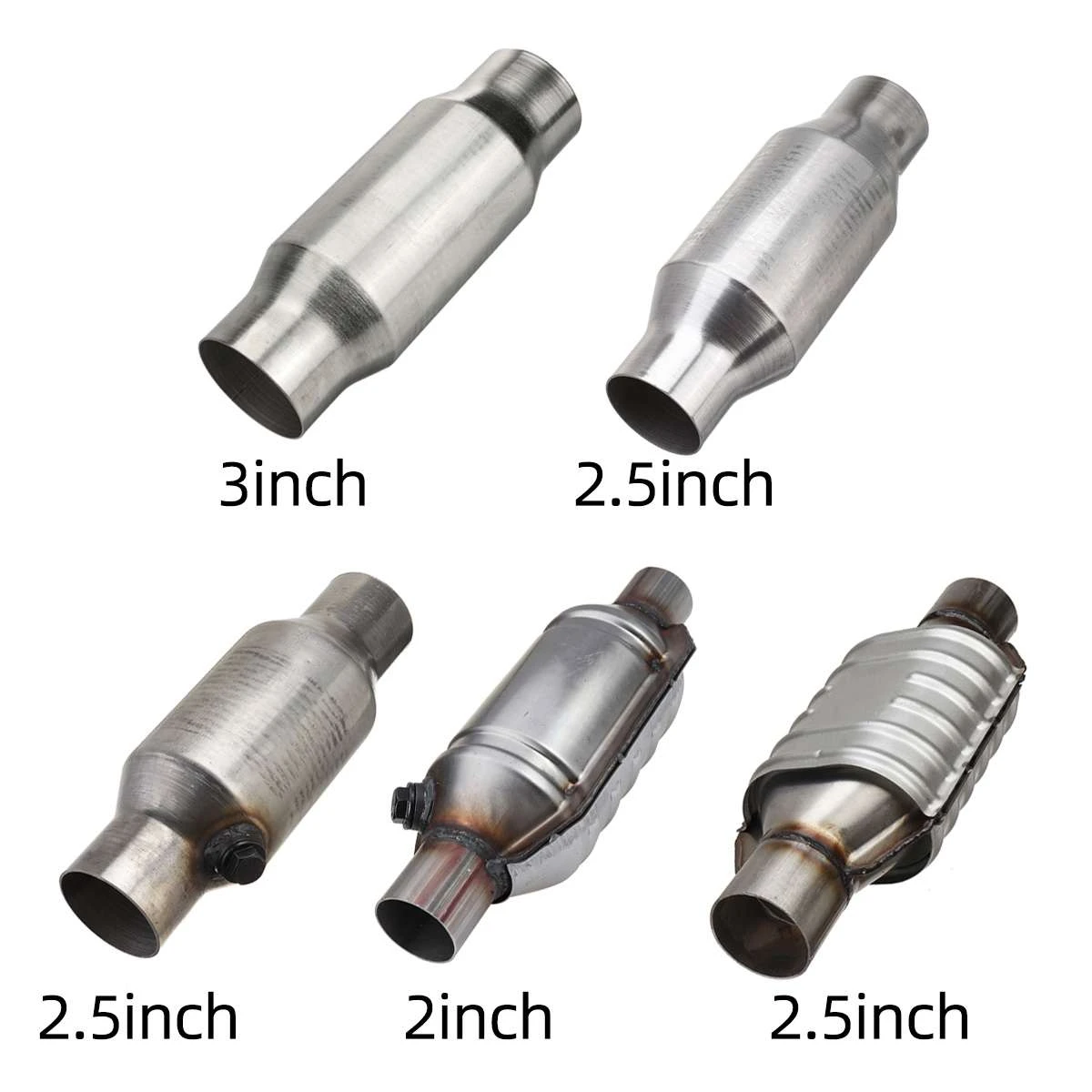 Universal 2" 2.5" 3" Car Catalytic Converter Stainless Steel Exhaust ...