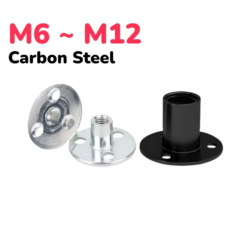 White/Black Galvanized Carbon Steel M6 M8 M10 M12 Hree Holes Flange ...