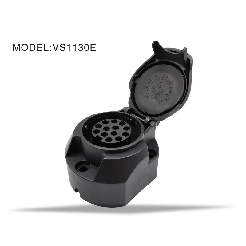 13-Pin-Trailer-Socket-Euro-12V-Plastic-Durable-13-Pole-Electrical ...