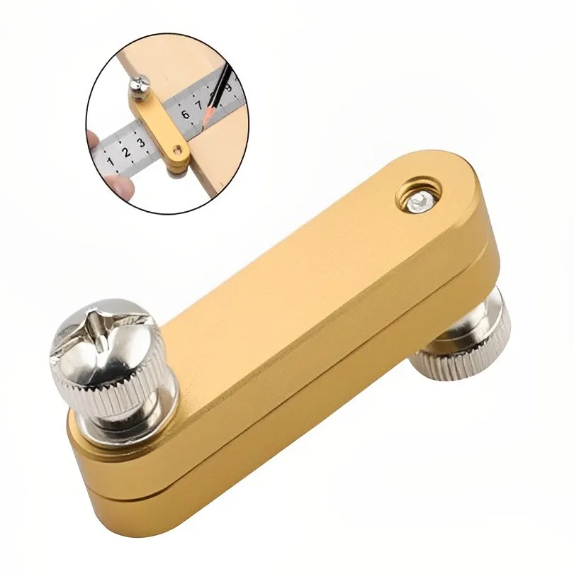 Woodworking Scribing Steel Ruler Positioning Block Aluminum Alloy Limit ...