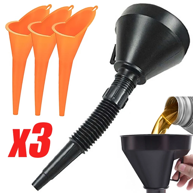 Embudos de repostaje de motor de coche, tubo de extensión de filtro ...