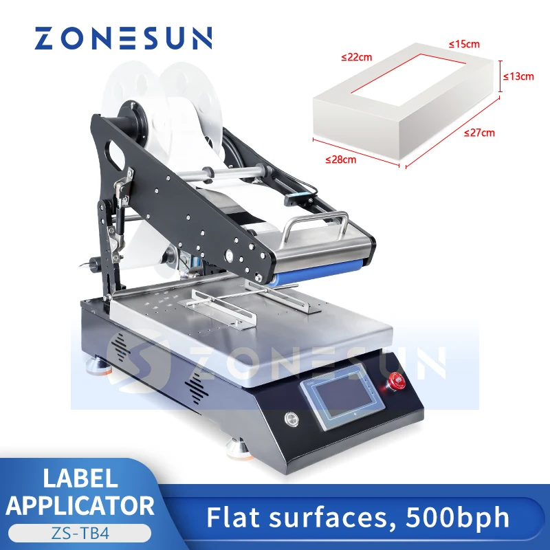 ZONESUN-Flat-Surface-Label-Applicator-Square-Bottle-Labeling-Machine ...