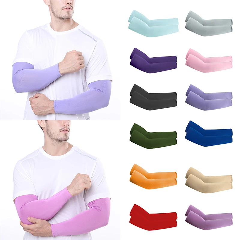 Arm-Sleeves-Ice-Silk-Sports-Sleeve-Sun-UV-Protection-Hand-Cover-Cooling ...