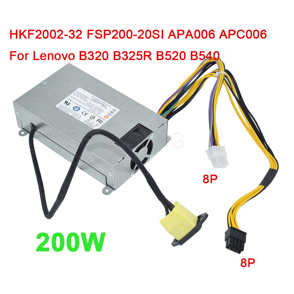 New-For-Lenovo-B320-B325r-B520-B540-8Pin-200W-Power-Supply-HKF2002-32 ...
