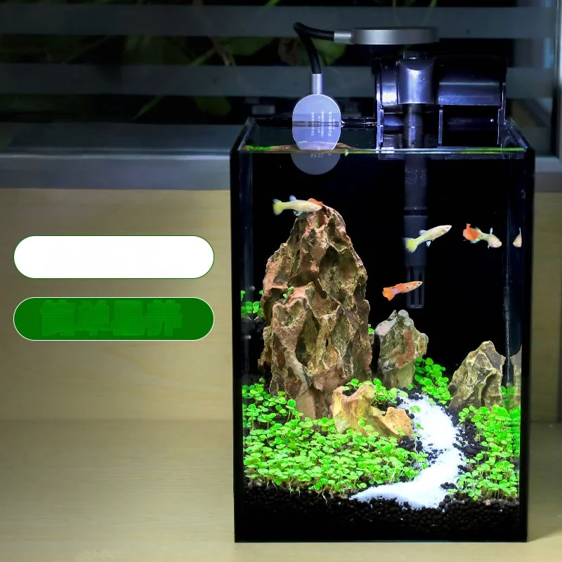 SUNSUN-Fish-Tank-Living-Room-Small-Ultra-White-Glass-Desktop-Ecological ...
