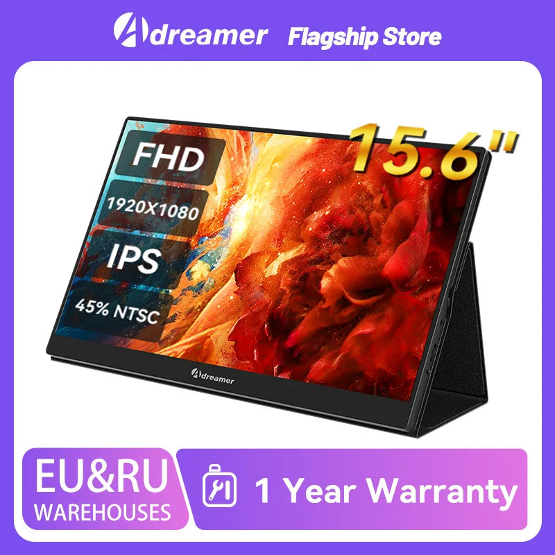 Adreamer-15-6-FHD-Portable-Monitor-1920-1080-60Hz-16-9-100-sRGB-220Cd-m ...