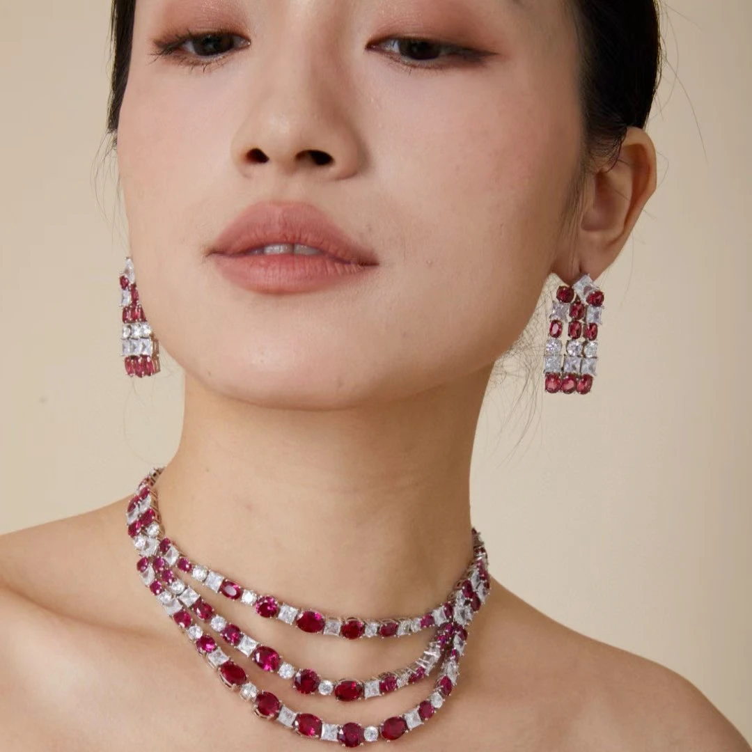 New-Fashion-Fine-Jewelry-Sets-For-Women-Lady-Evening-Dress-Inlay-AAA ...