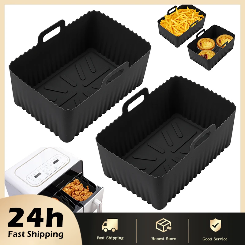 2Pcs Air Fryer Silicone Liners For Ninja AF400/AF451UK Double Stack ...