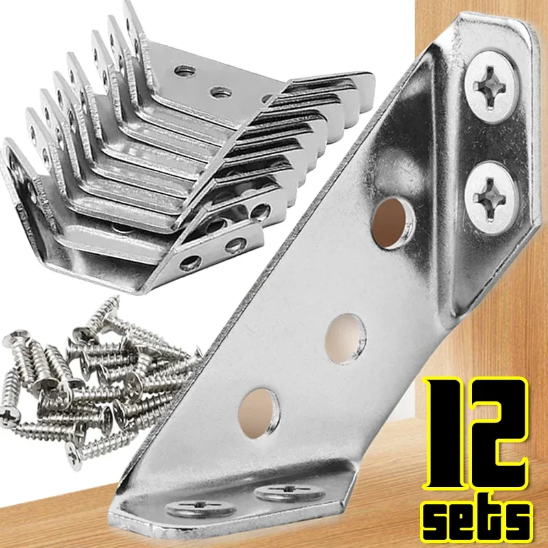 12-1PCS-Universal-Corner-Brace-Stainless-Steel-Furniture-Fasteners ...