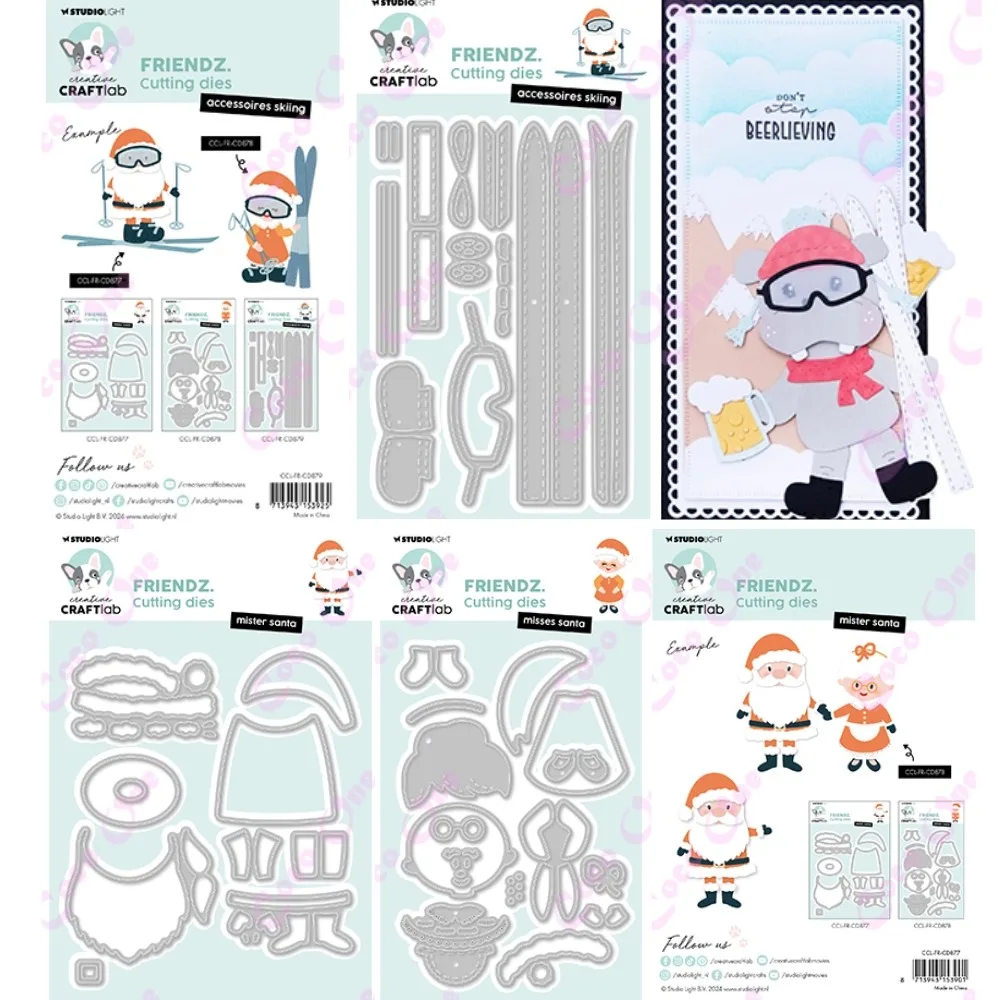 Christmas-Sled-Skateboard-Metal-Cutting-Dies-for-DIY-Scrapbooking ...