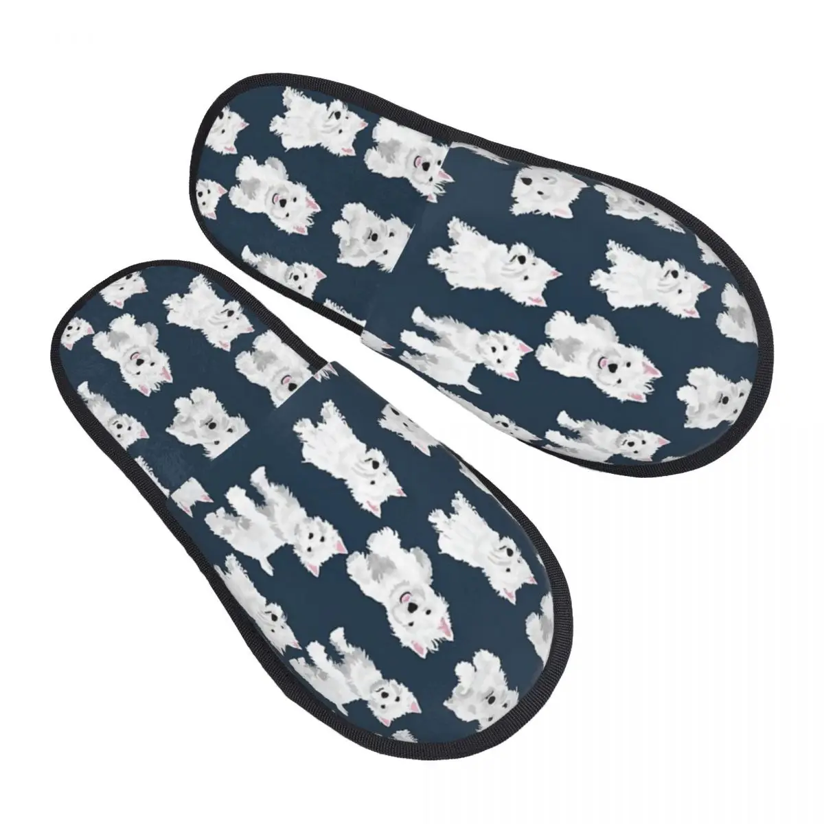 Winter-Slippers-Westie-Accessories-Household-Fur-Slippers-Slides-Indoor ...