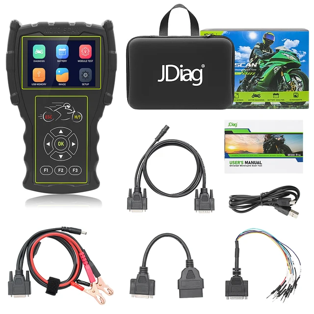JDiag M100 프로 오토바이 OBD OBD2 스캐너 진단 도구, 오토바이 ODB2 모토 스캔 코드 리더, KTM, 혼다, 야마하, 가와사키, BM