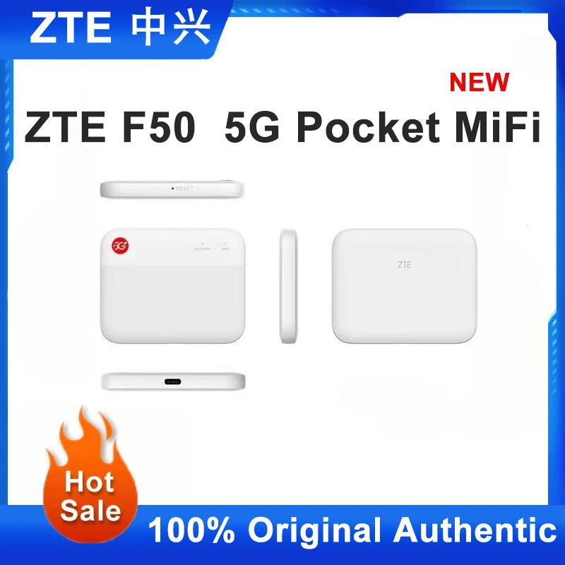 ZTE F50 5G Pocket Ufi 5G Wireless WIFI Routers Sub-6 SA/NSA N1/5/8/28/41/78 4G Cat15 2.4G/5G ...