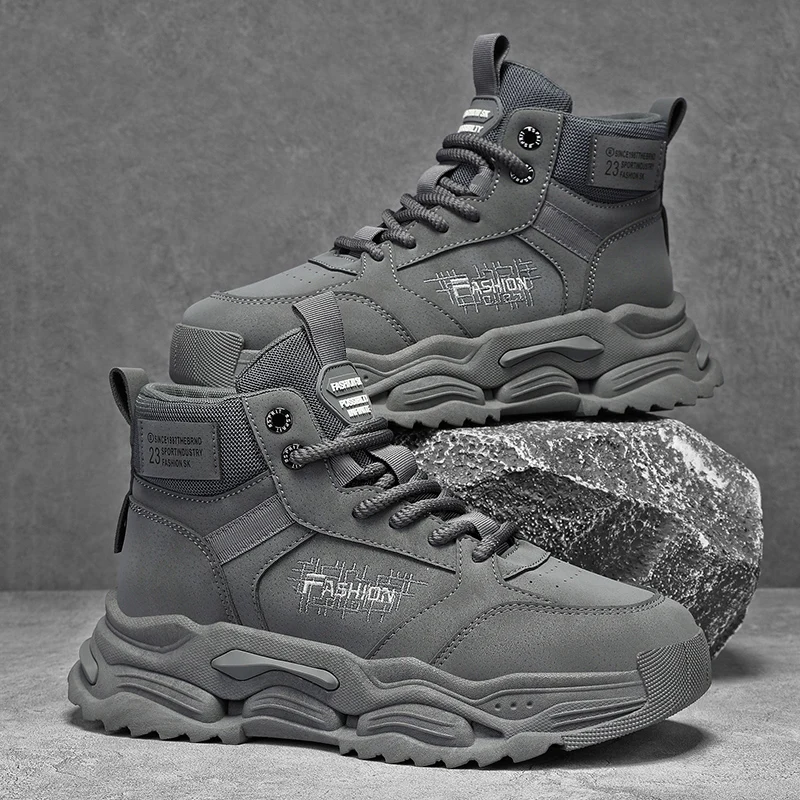 Botas-Punk-con-plataforma-para-hombre-zapatos-gruesos-de-estilo-brit ...