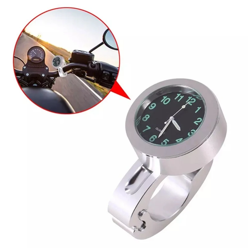 ATT-Universal 7/8 Inch Motorcycle Handlebar Watch Waterproof Shockproof ...