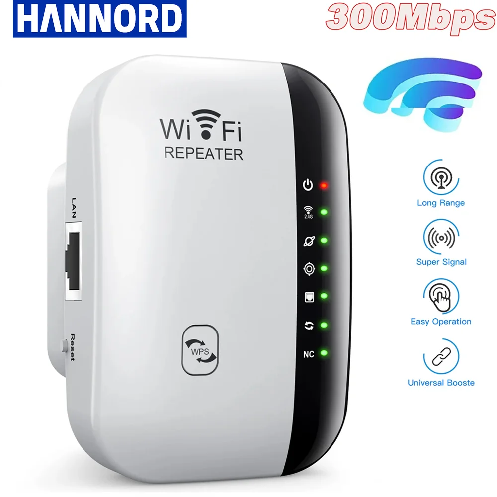 Hannord-Wireless-WIFI-Repeater-300Mbps-2-4G-High-Speed-Router-Extender ...
