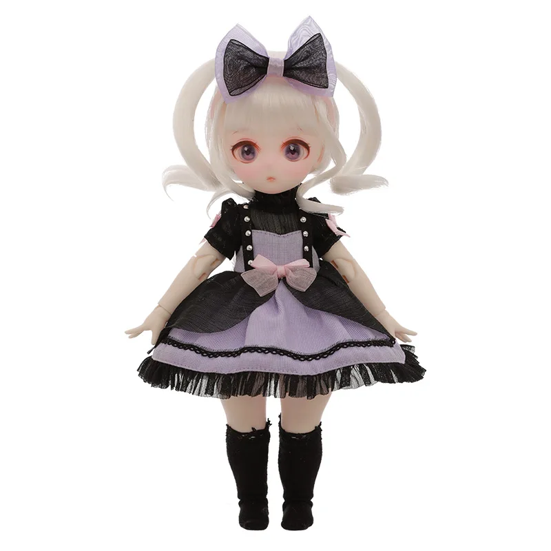 New Design BJD Doll Naint 1/6 Omelet Cute Big Eyes Bow Shaggy Skirt ...