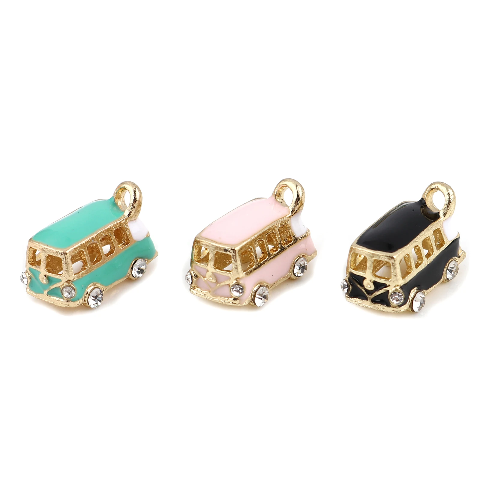 2-Piece-Zinc-Based-Alloy-Travel-Metal-Charms-Bus-Enamel-Pendant-Cartoon ...
