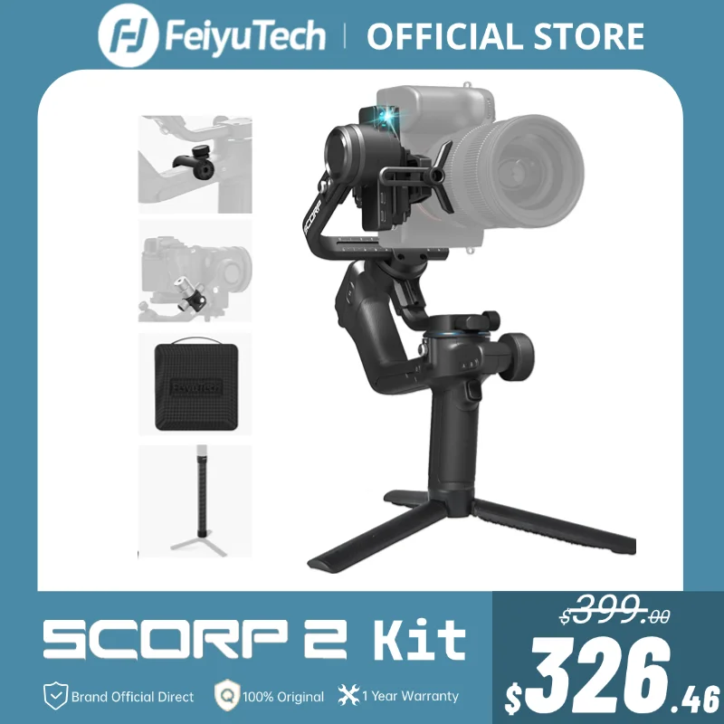 FeiyuTech-SCORP-2-Kit-Camera-Gimbal-Stabiliser-Touchscreen-Built-in-AI ...