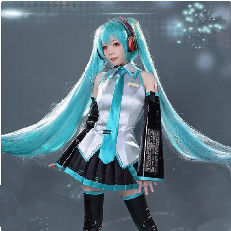 Anime VOCALOID Miku Dress Cosplay Costumes Girl Cute Sweet JK School ...