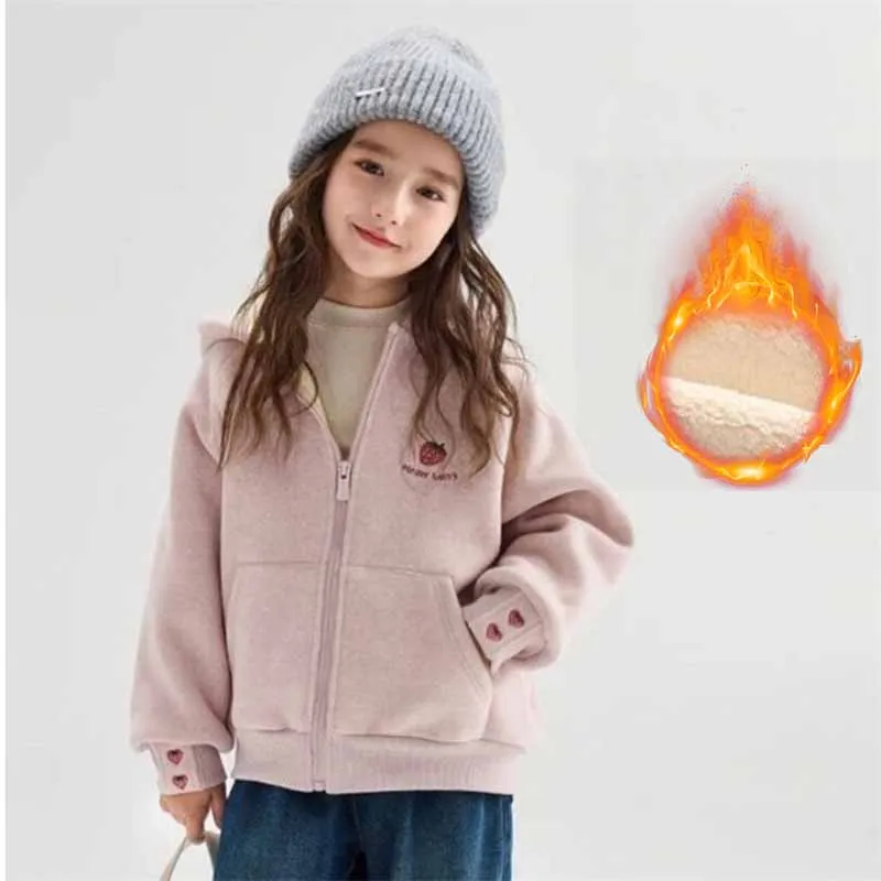 Kids-Sweater-Jacket-Girls-Padded-Hooded-Coat-Winter-New-Thickened ...