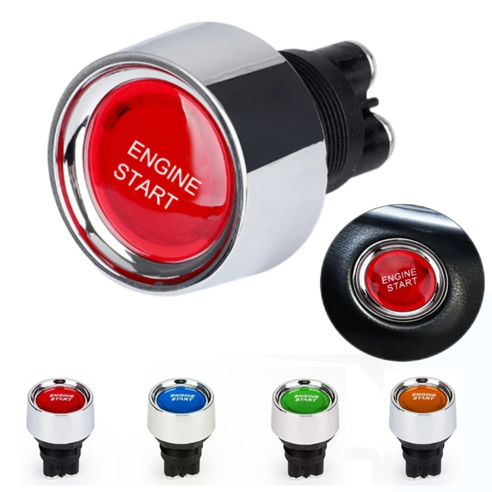 12V-24V-50A-Car-Engine-Start-Stop-Push-Switch-Keyless-Push-Button ...