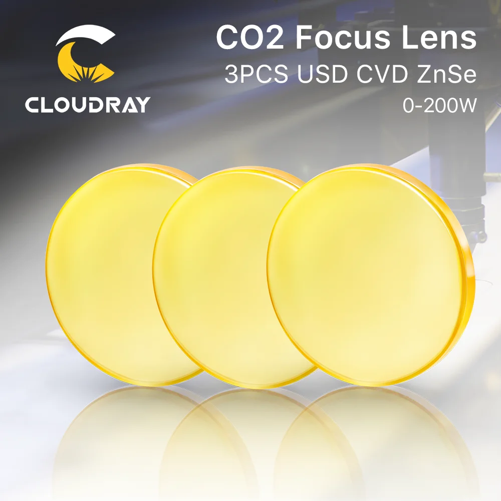Cloudray 3pcs Focus Lens USA CVD ZnSe for CO2 Laser Engraving Cutting ...