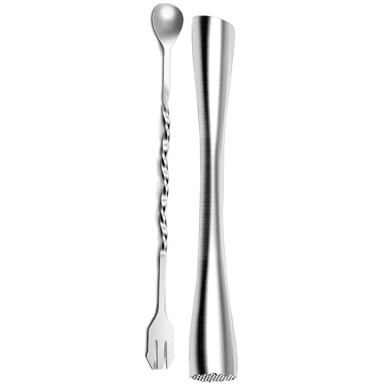Muddler-for-Cocktails-10-Inch-Stainless-Steel-Cocktail-Muddler-and ...