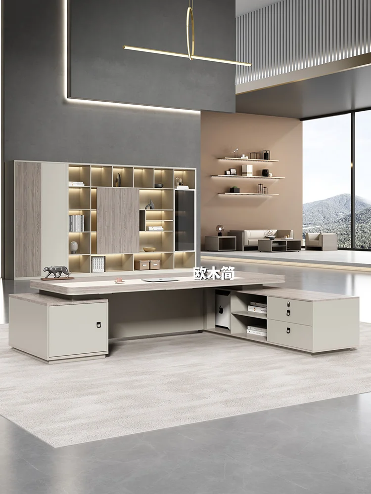 Minimalist Modern President Supervisor Desk Luxurious Square Office ...