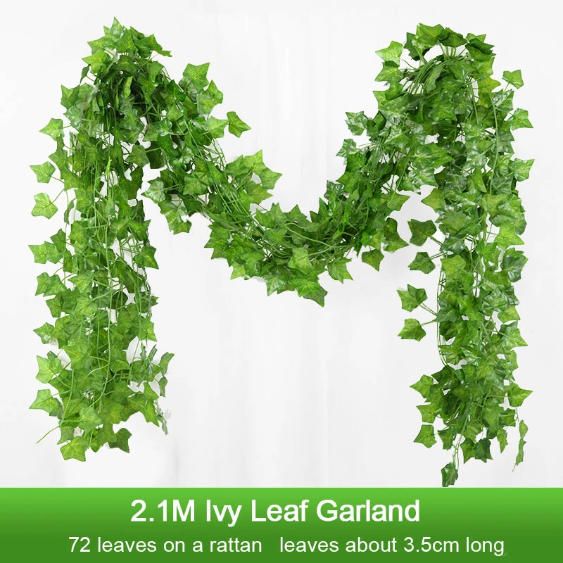 2.1M Kunstmatige Plantaardige Groene Ivy Leaf Garland Silk Muur ...