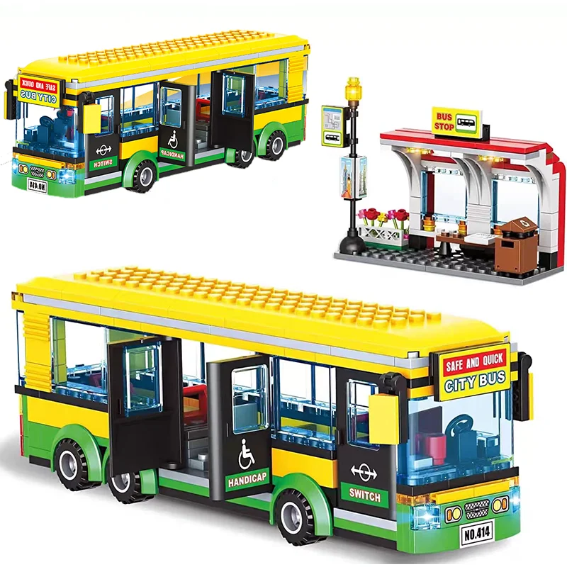 City-series-building-blocks-bus-station-bus-stop-waiting-station ...