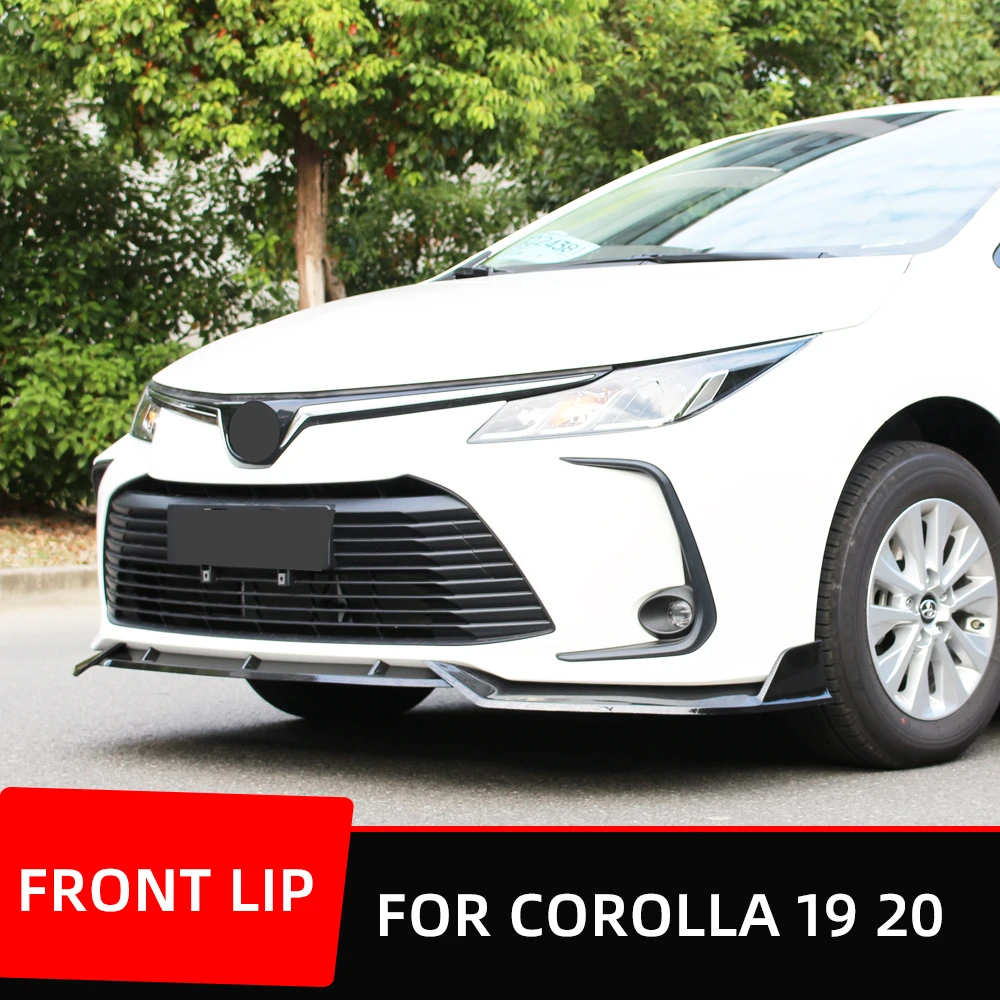 For-Toyota-Corolla-2019-2020-Car-Front-Bumper-Lip-Body-Kit-Chin-Spoiler ...