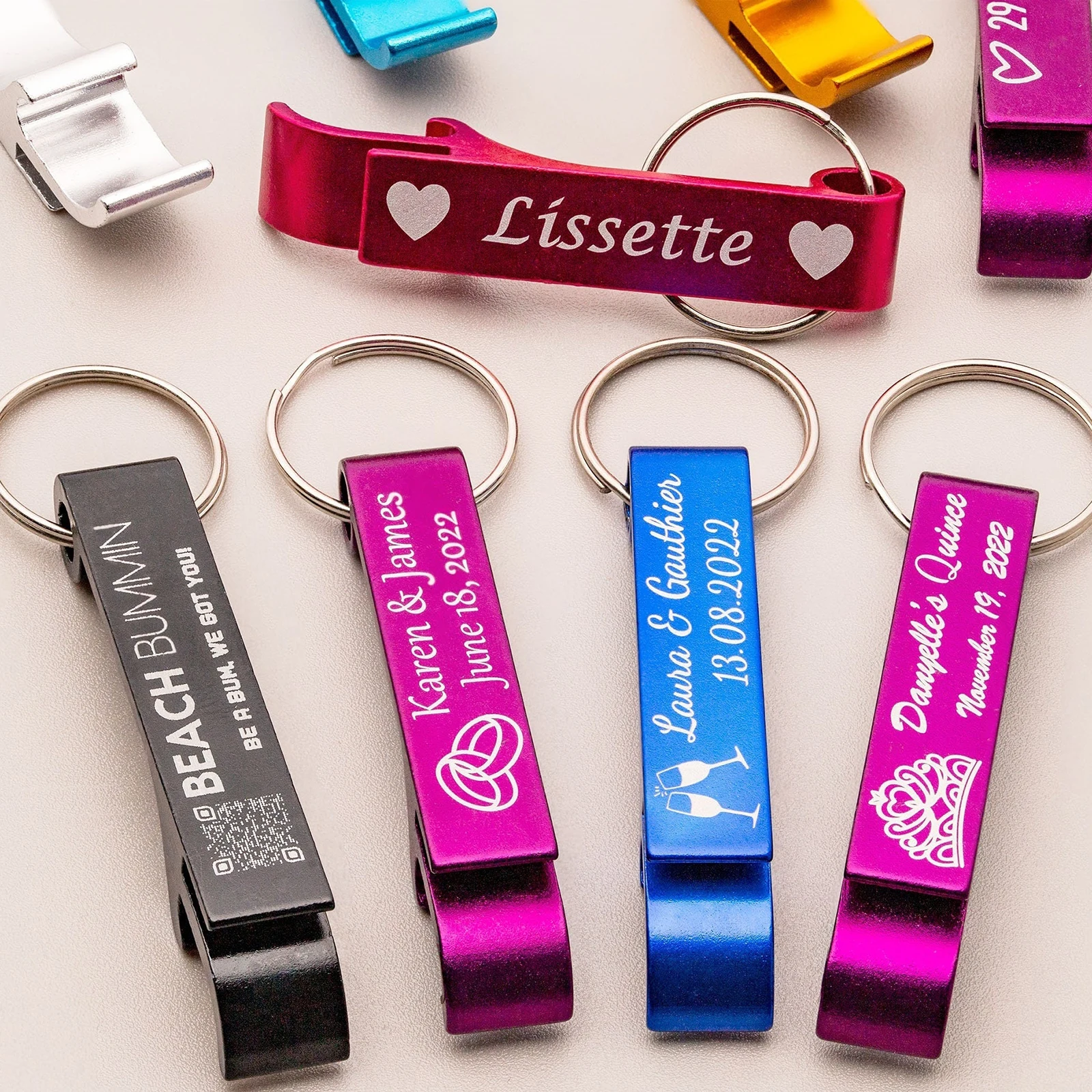 30-50-100Pcs-Personalized-Bottle-Opener-Key-Chain-Engraved-Wedding ...