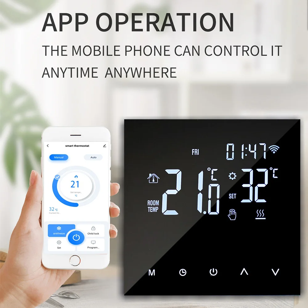 Termostato-inteligente-Digital-LCD-calefacci-n-el-ctrica-de-suelo ...