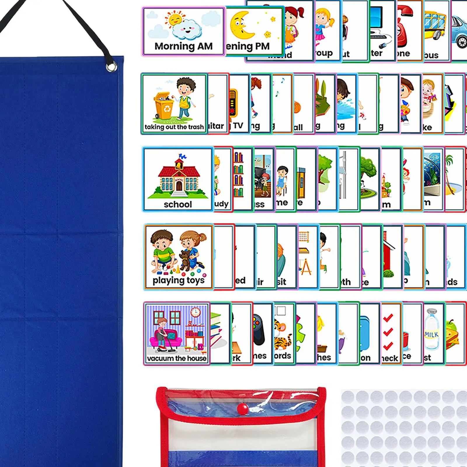 Visual Schedule for Kids with 72 Pieces Dot Routine Cards for School ...