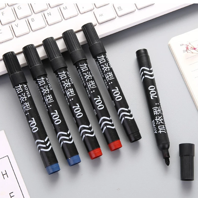 Permanent-Marker-Pen-Fine-Point-Waterproof-Ink-Thin-Nib-Crude-Nib-Black ...
