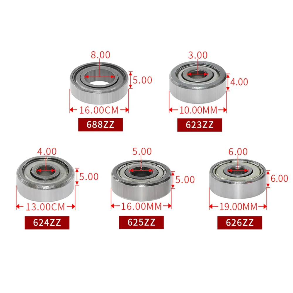 10PCS/lot 623ZZ 624ZZ 625ZZ 626ZZ 608ZZ 688ZZ MR95ZZ Ball Bearing Metal ...