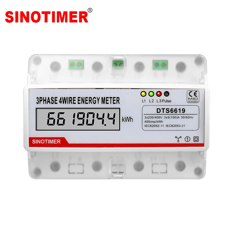 Digtial LCD Counter 380V 3 Phase 4 Wire Electronic Watt Power Energy ...