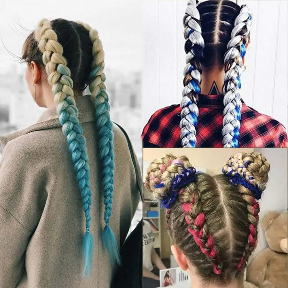 French Braids With Fake Hair