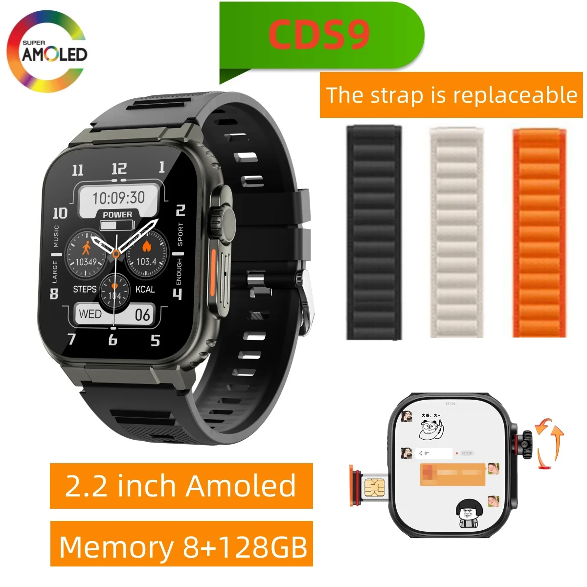 Reloj-inteligente-S9-Ultra-4G-para-hombre-y-mujer-pulsera-con-Pantalla ...