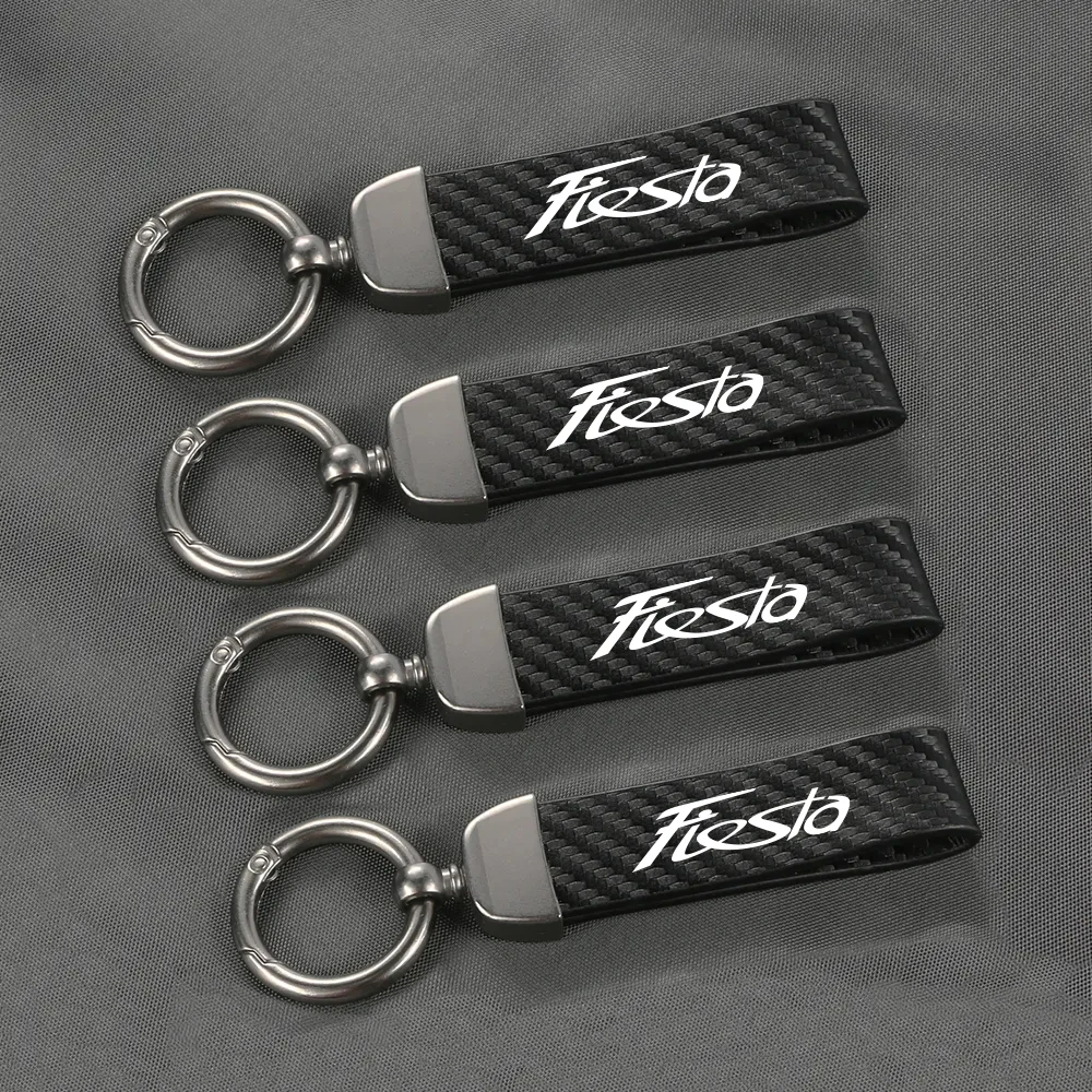 Carbon-Fiber-Car-Keychain-Key-Chain-Ring-Pendant-For-Ford-Fiesta-mk7 ...