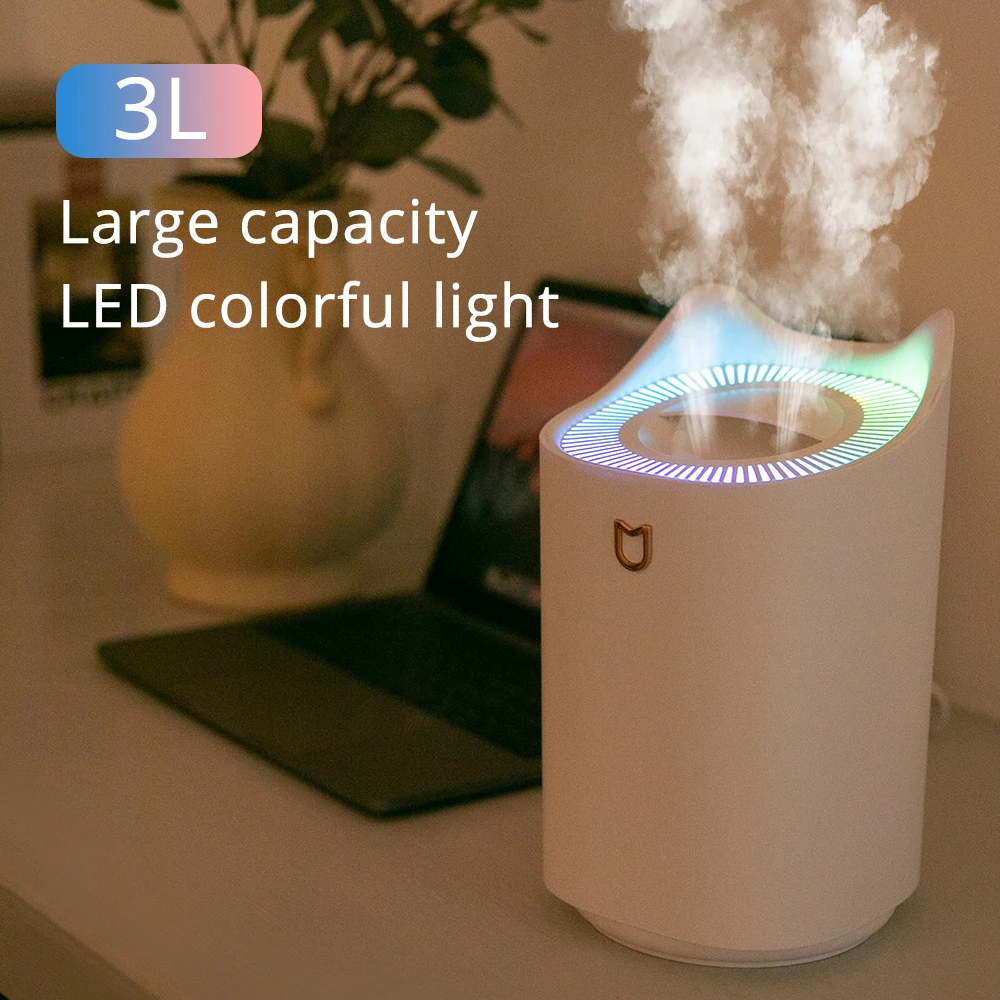 Air Humidifier Aroma Oil Diffuser 3L Double Nozzle USB Cool Mist ...