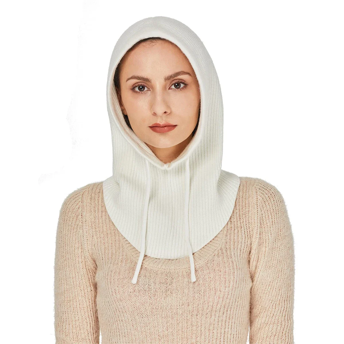 Cashmere-Knitted-Balaclava-Hat-For-Women-Wintet-Soft-Warm-Wool-Beanie ...