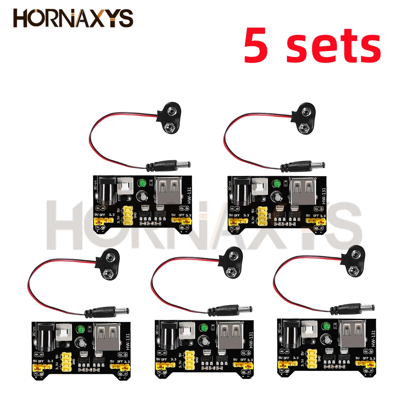 5sets-3-3V-5V-MB102-Solderless-Breadboard-Power-Supply-Module-with-9V ...
