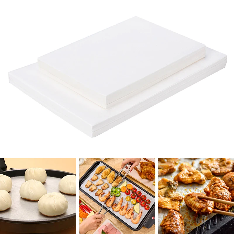 100-Pcs-Cookie-Sheet-Parchment-Paper-Baking-Sheets-Pan-Line-Paper-Oil ...