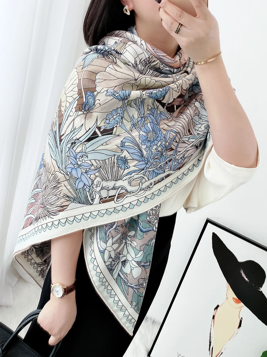 Double-Side-Scarf-Luxury-Silk-Scarves-Cashmere-Wool-Shawls-Herms-Brand ...