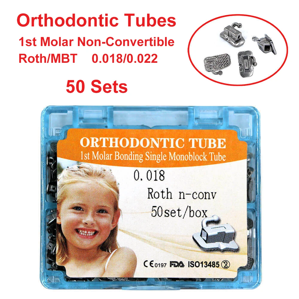 Dental-Dentistry-Orthodontic-Tubes-1st-Molar-Roth-MBT-022-018-Buccal ...