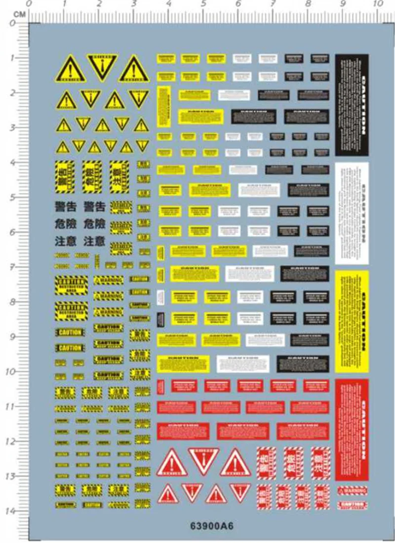 Warning Caution Danger Decal for Model Kit 63900A6 - AliExpress 26